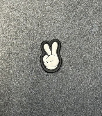 MICKEY Mouse Peace Sign Hand PFAB DESIGN RE Patch PVC MM PFABDESIGN ...