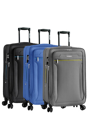 Lightweight Softside Suitcase Set Luggage Travel Trolley Case ...