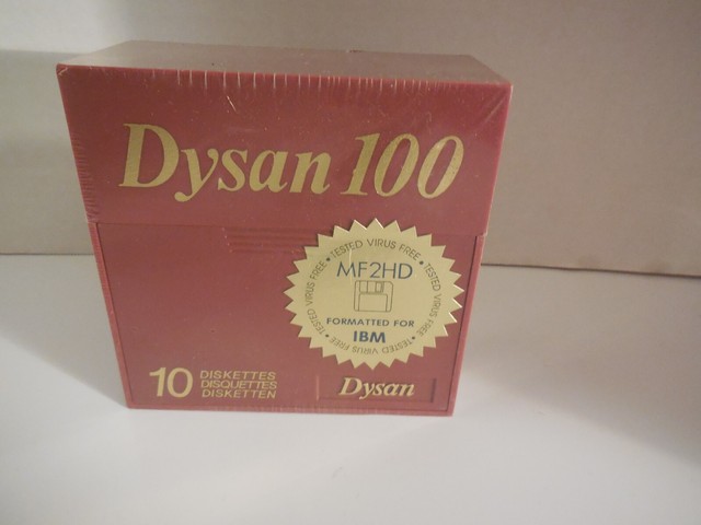 Dysan 100 Diskettes Mf2hd Formatted for IBM and COMPATABLES 10 for sale ...