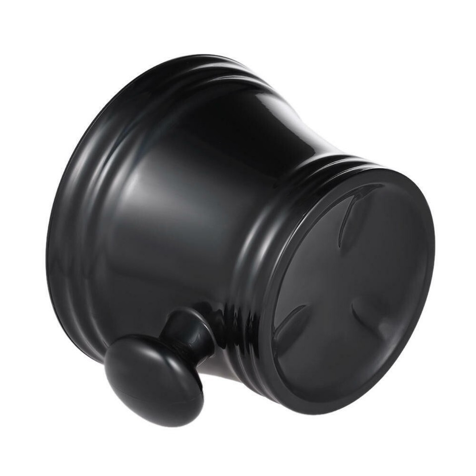 WHITE BLACK Shaving Soap Bowl /Mug With Handle unbreakable plastic ...