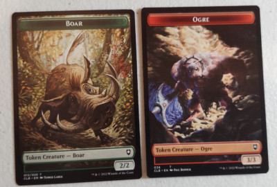 4x Boar - Ogre double sided Token - NM - Battle for Baldur's Gate - mtg ...