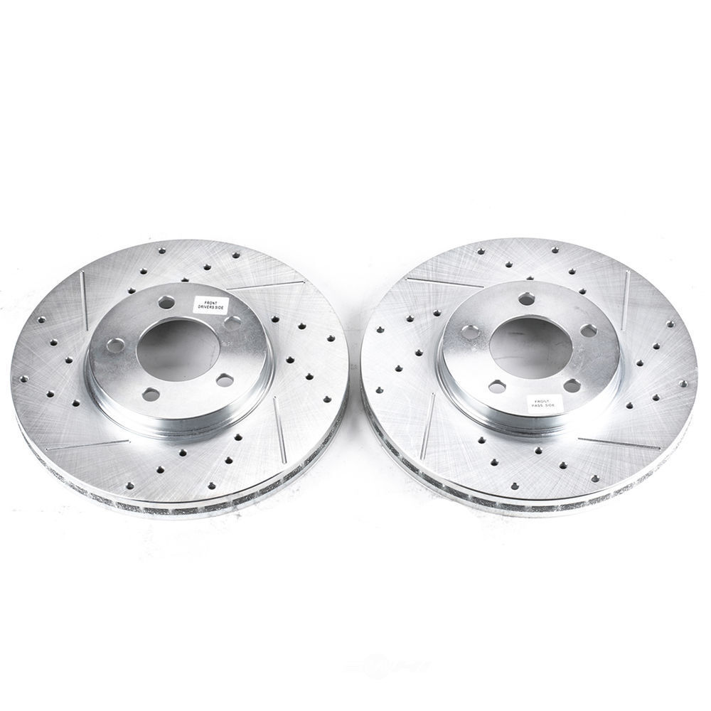 Disc Brake Rotor Set-Front Drilled, Slotted and Zinc Plated Brake Rotor ...