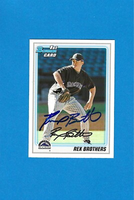 2010 Bowman 1st Rex Brothers On Card SIGNED AUTOGRAPH AUTO | eBay