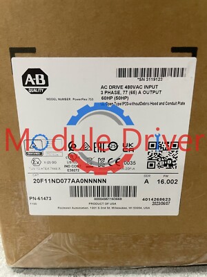 1PC NEW AB 20F11ND077AA0NNNNN /A 753 AC Drive 60HP 3Ph | eBay