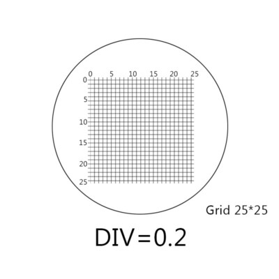 DIV 0.2mm Eyepiece Micrometer for Microscope Ocular Graticule 25x25 ...