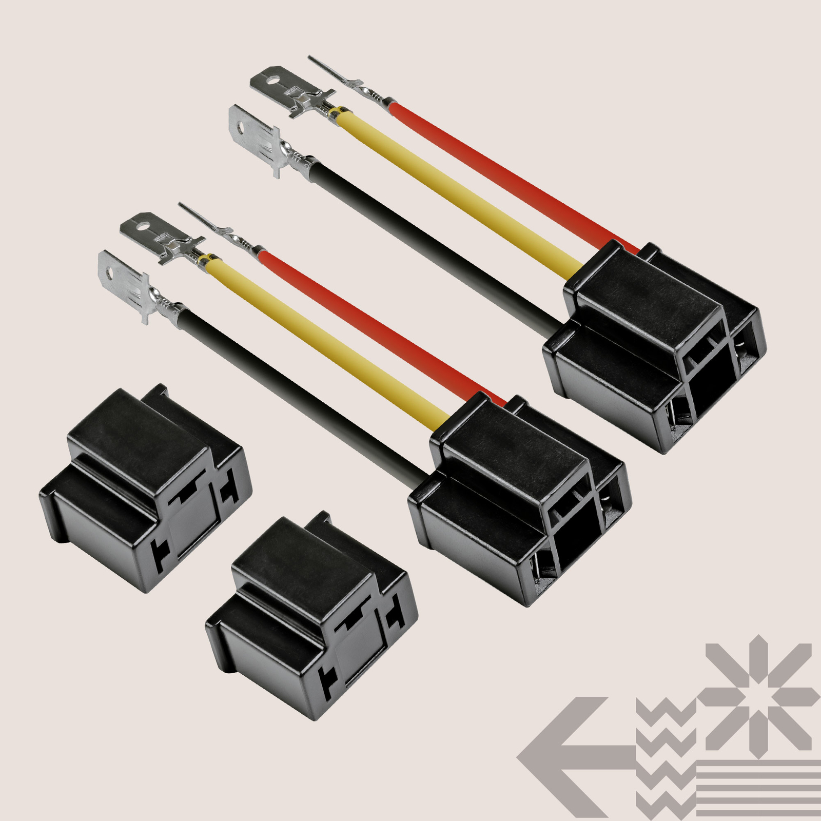 2pc H4/9003/HB2 Headlight Socket Converter H4652 H4656 H4666 H6545 ...