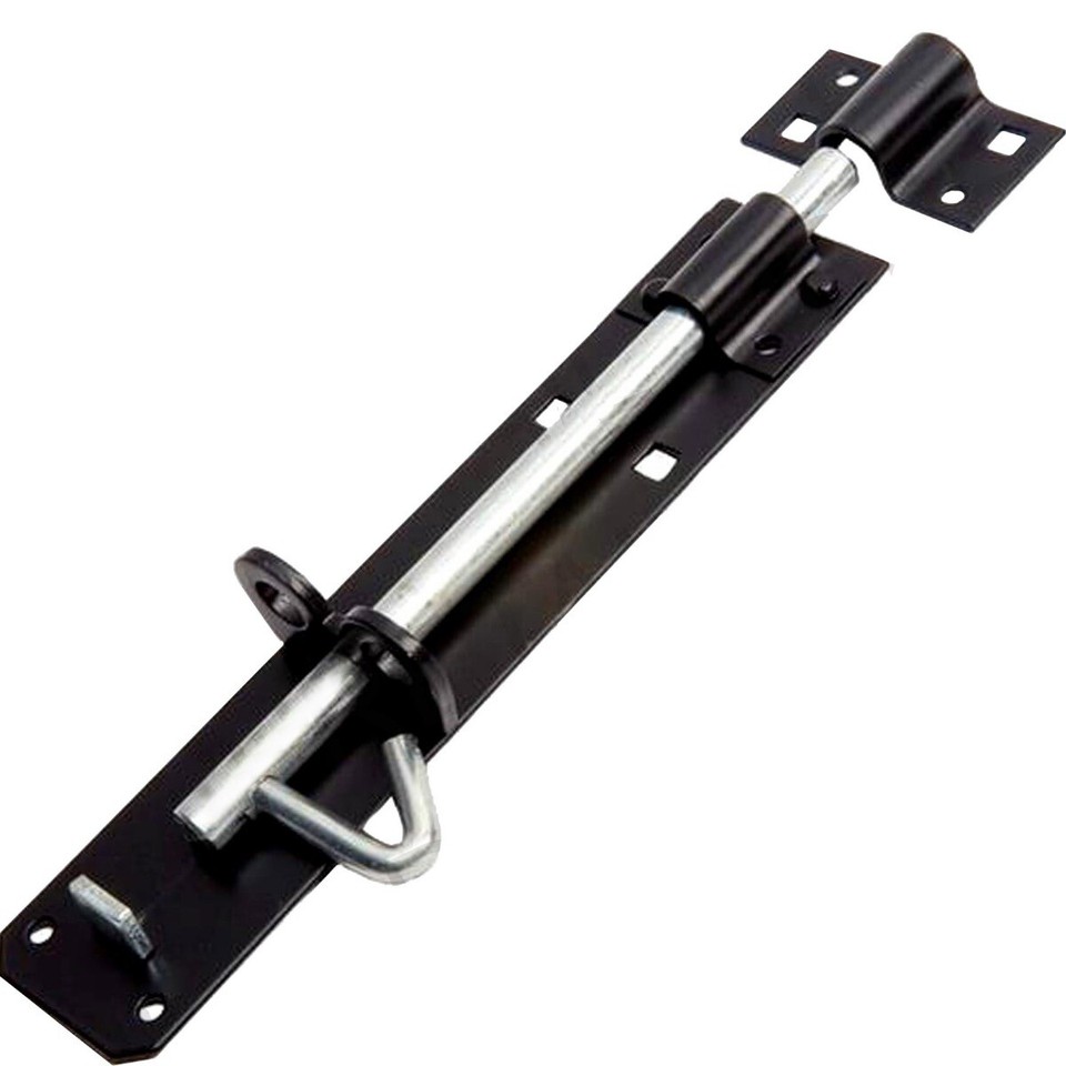 SLIDE BOLT 6" 150mm Steel Exterior Lockable Loops Padbolt Gate Shed ...