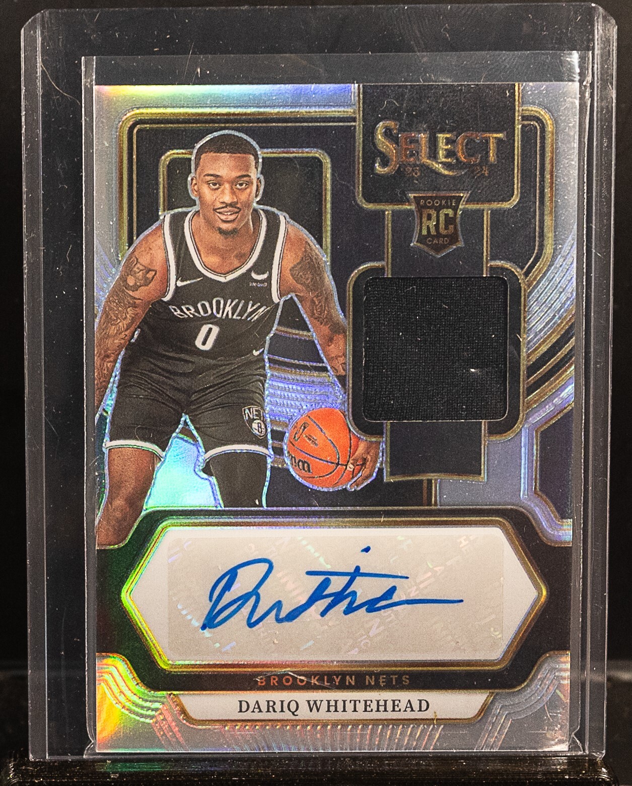 Dariq Whitehead 2023-24 Panini Select Silver Prizm Rookie Jersey Auto ...