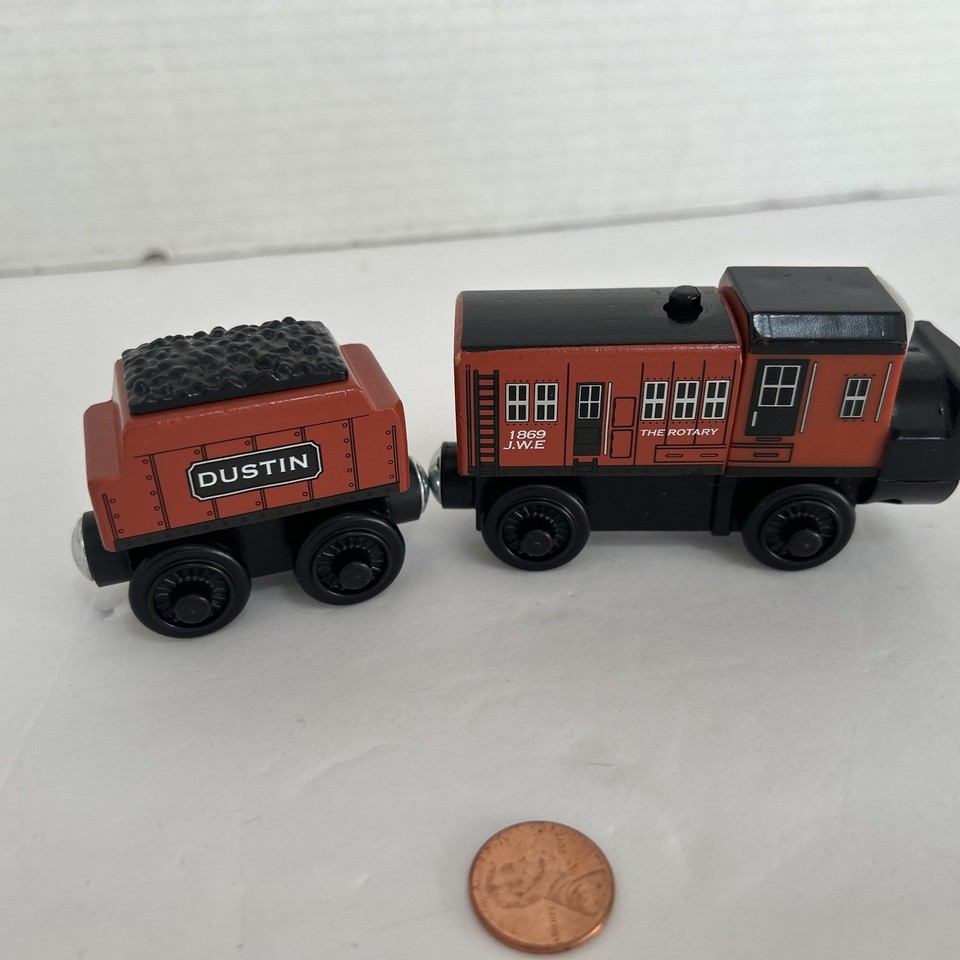 Thomas & Friends Dustin The Rotary Wooden Train Snowplow DHL40 & Tender ...
