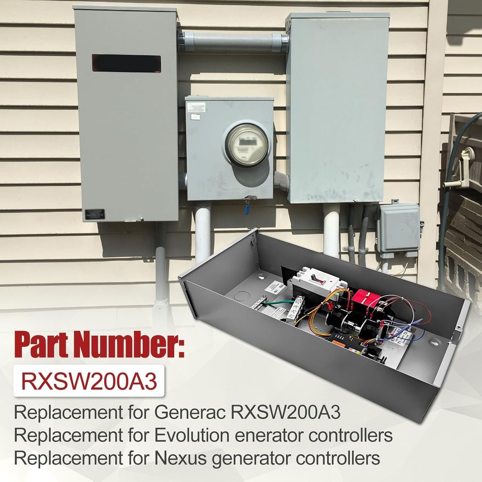 200 Amp Automatic Transfer Switch w/Power Management for Generac ...