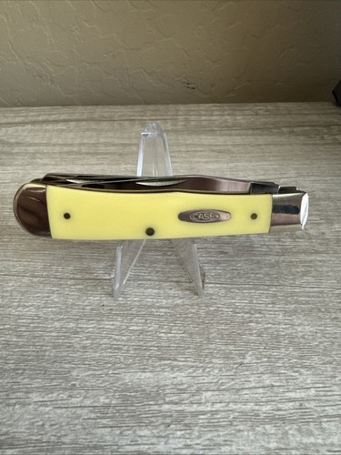 Case XX USA 3254 CV Two Blade Trapper Pocket Knife w/ Yellow Handles | eBay