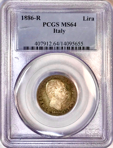 Top Pop Old Italian Silver Coin 1886-R Italy Umberto I Lira Rome Mint ...