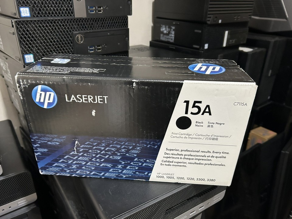 New Genuine Original HP 15A / C7115A Black LaserJet Toner Ink Cartridge ...