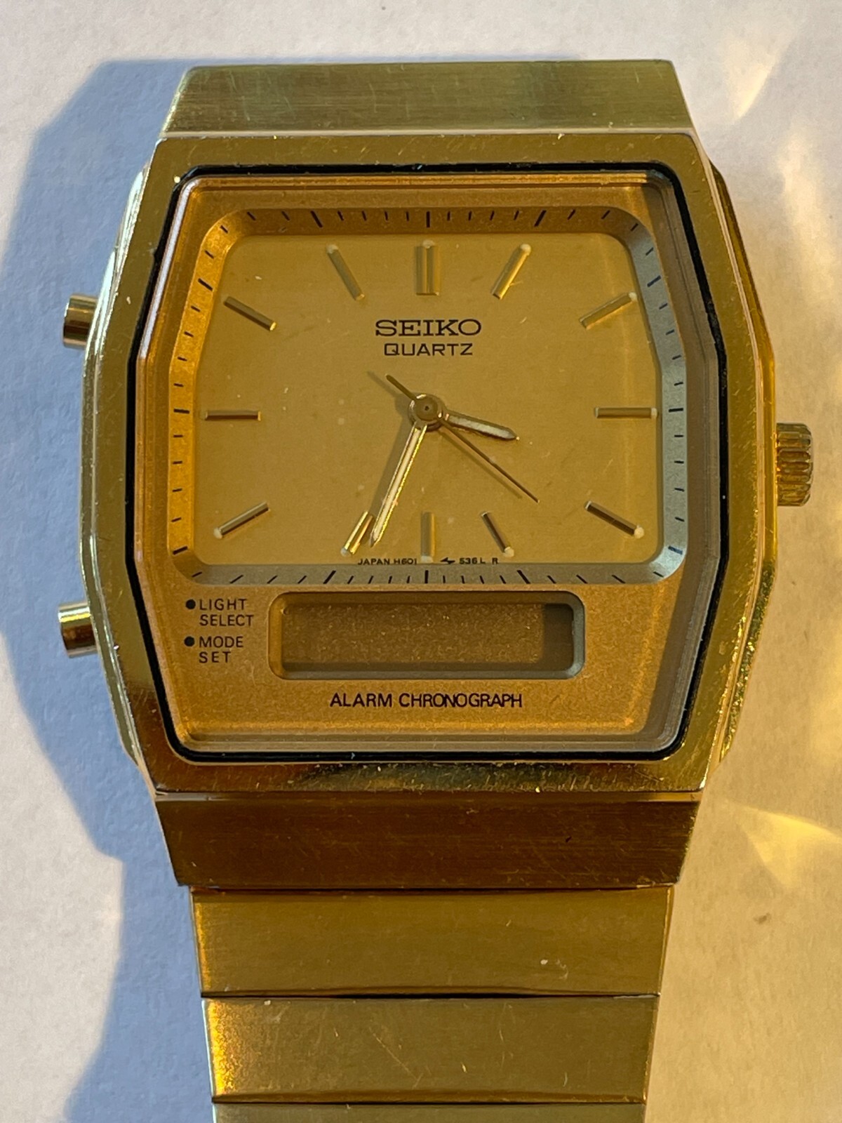 Vintage Seiko Duo Display Gold Plated Watch - Gem