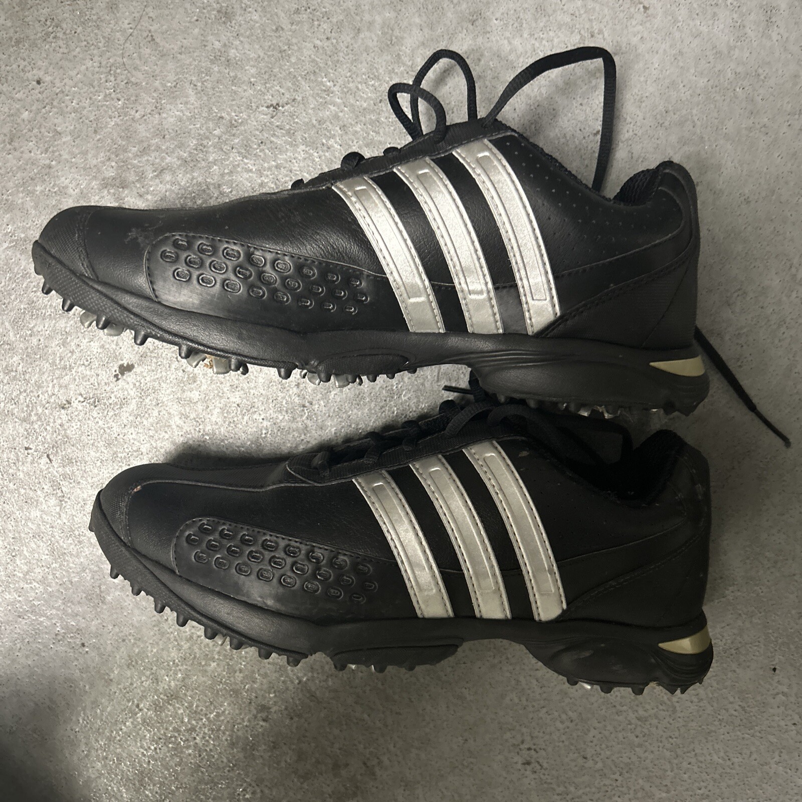 ADIDAS adiWEAR Traxion EVG-791003 Men's Golf Shoes Black Grey/Silver sz ...