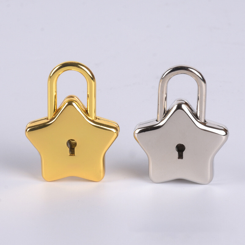 Mini Star Shape Padlocks Locker Security Key Lock With Key Luggage Bag ...