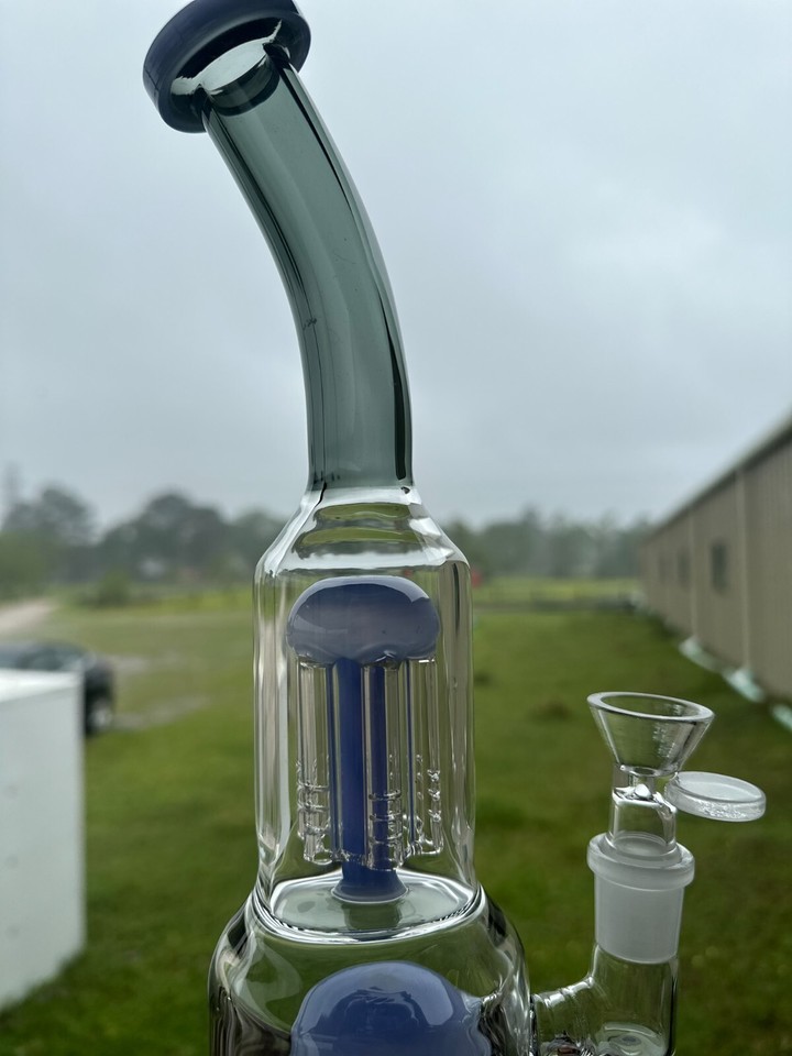 13" Heavy duty Glass Bongs Smoking Glass Water Pipe with 18mm Round ...