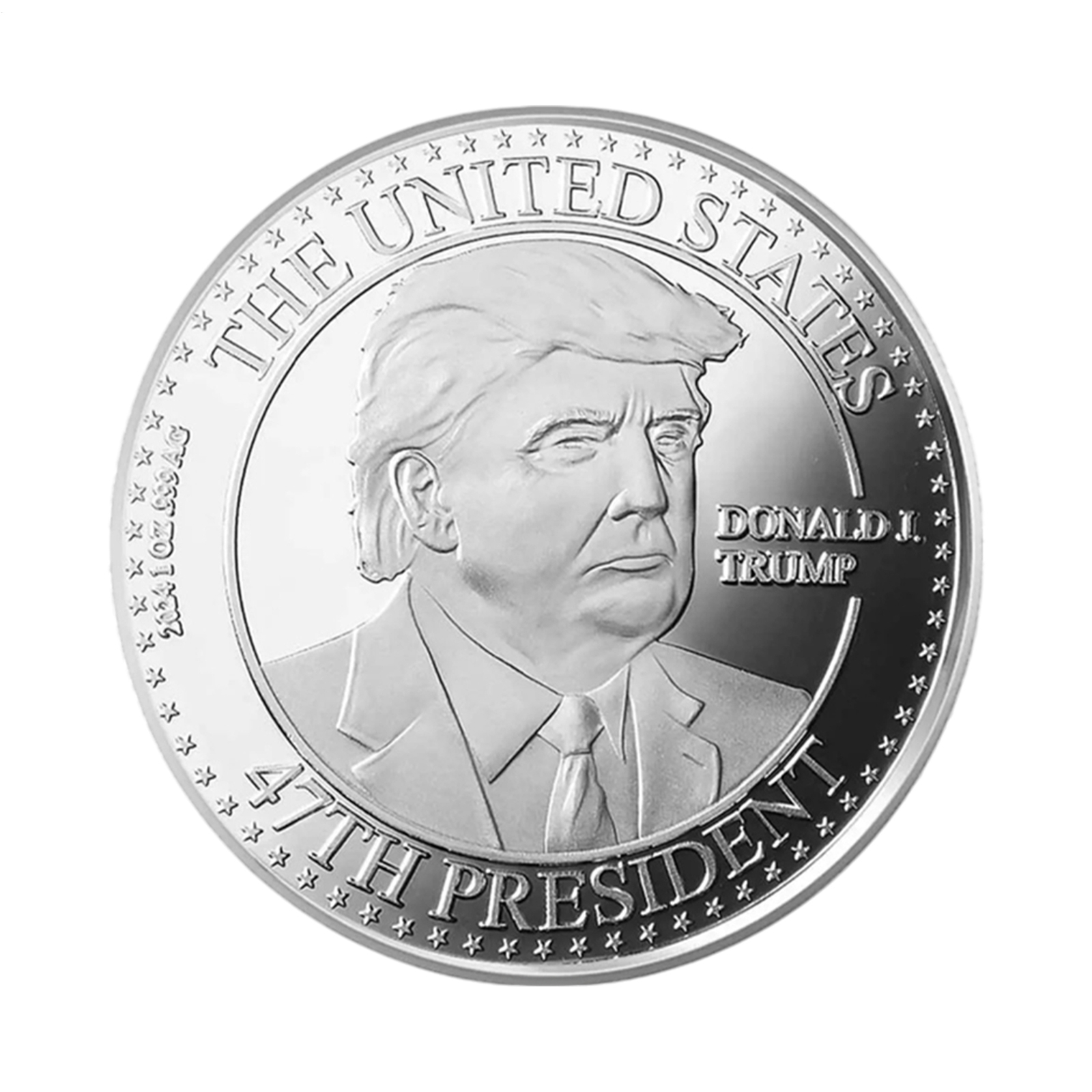 1 Troy Oz Trump 47th President .999 Fine Silver Round Souvenir Coin | eBay