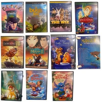 Lot of 13 Old Disney/Pixar Animated DVD Movies. I can sell separately ...