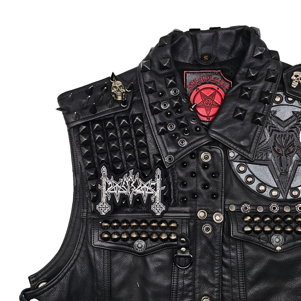 MOONBLOOD WHITE LOGO (shaped border) EMBROIDERED PATCH | eBay