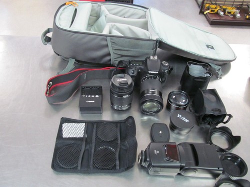 Canon EOS 90d DSLR Camera - Black W/ Canon 18-55MM Lens 55-250mm | eBay