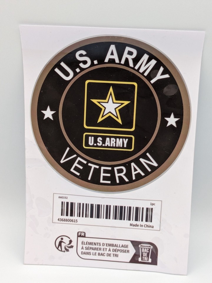 Two U.S. Army Veteran Stickers - Retired & Veteran Decals, New | eBay
