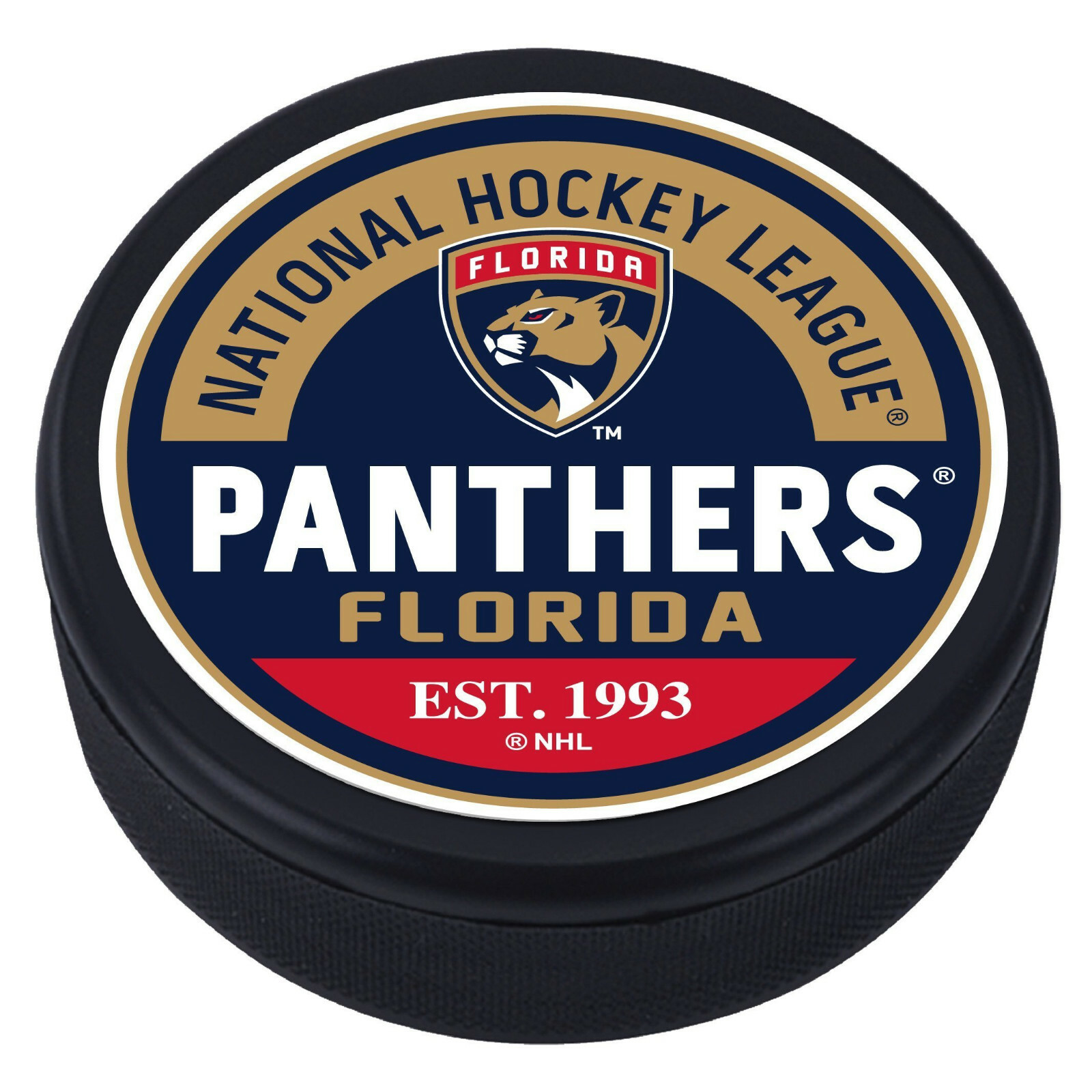 Florida Panthers Block Design 3D Textured "Raised Letters" Hockey Puck ...
