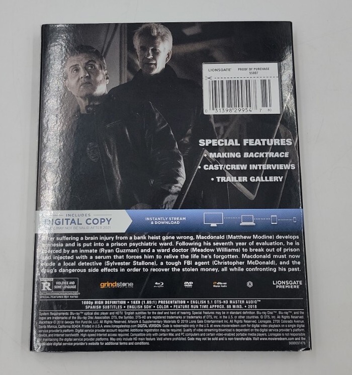Backtrace (Blu-ray, 2018) for sale online | eBay