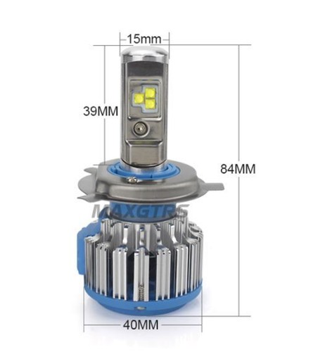 NEW 30W CREE LED BA20D H4 H6 HI LO BEAM MOTORBIKE HEADLIGHT BULB LAMP ...