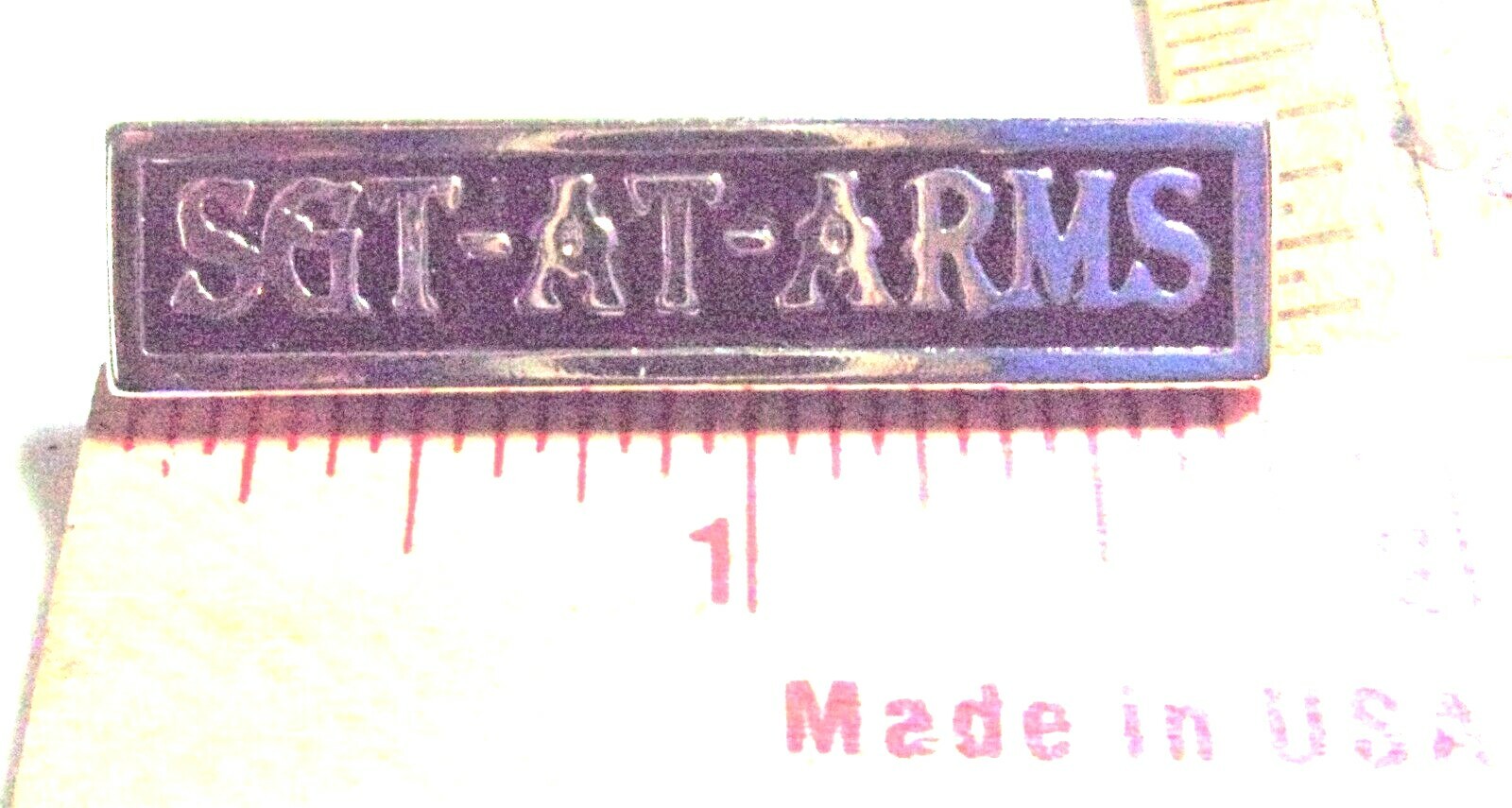 SGT at ARMS pin biker vintage collectible old motorcycle club officer ...
