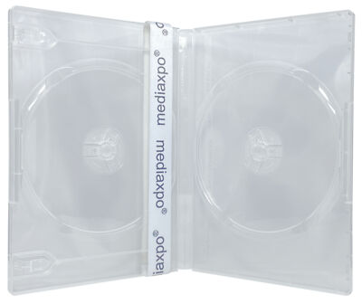 14mm Standard Super Clear Double 2 Discs DVD Case Lot | eBay