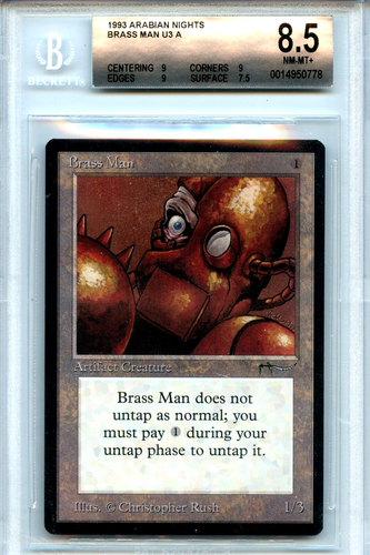 MTG Arabian Nights Brass Man BGS 8.5 NM-MT+ Card Magic WOTC Amricons ...