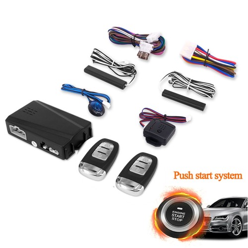Keyless Entry Engine Start Push Button Remote Alarm Kit For Car ...