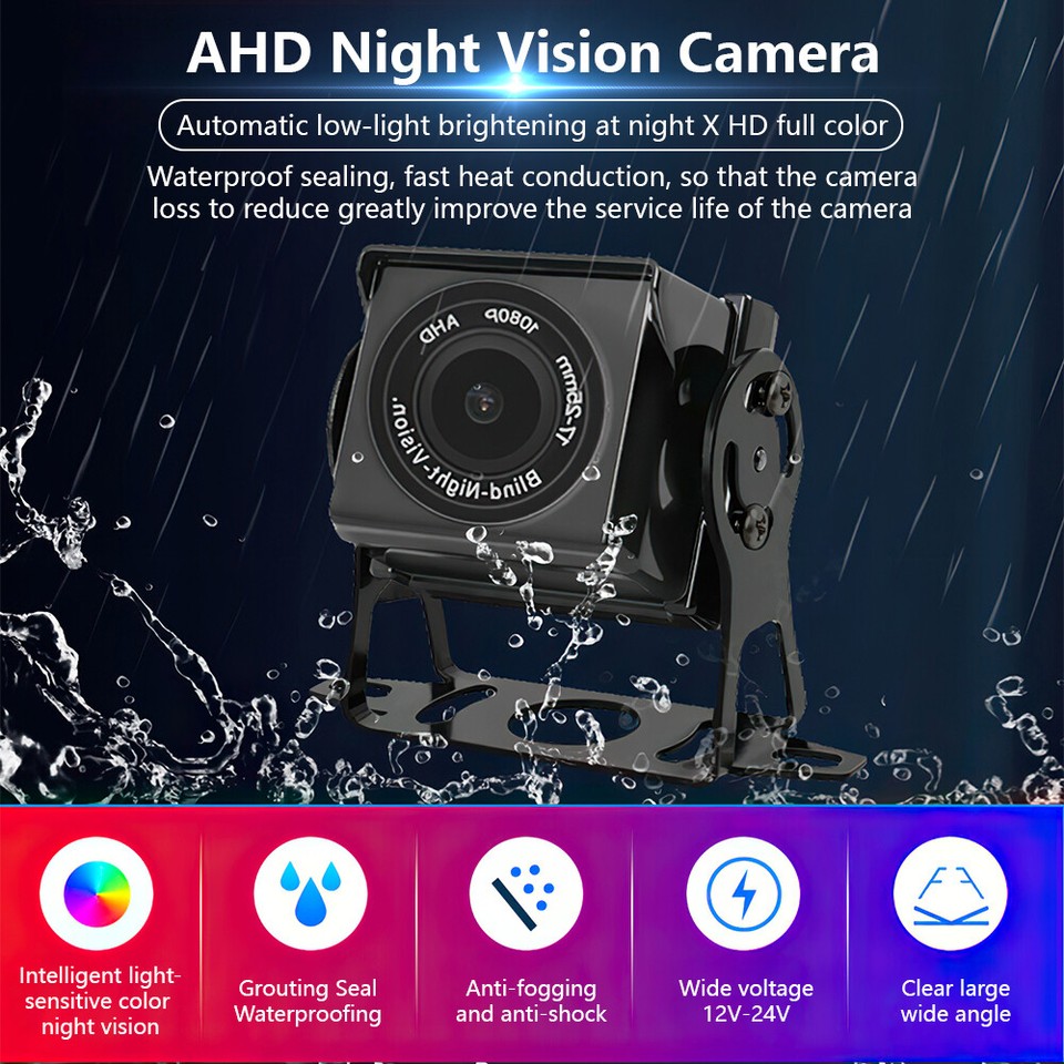 10.1" 4CH Dash Cam Backup Camera Recorder Monitor Audio for RV Truck ...