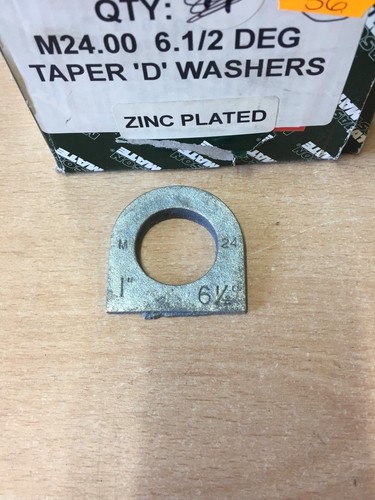 M24 D Shape 6.1/2 Degree Taper Washer BZP (1 Pack) | eBay UK
