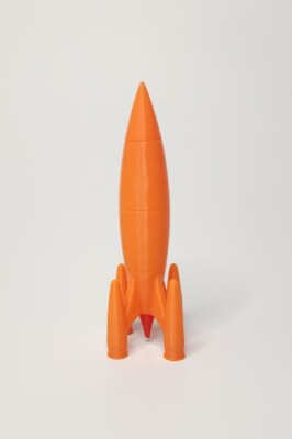 3D Printed Orange Rocket Model,Scifi,Space Rocket,Aerospace 5.5" Height ...