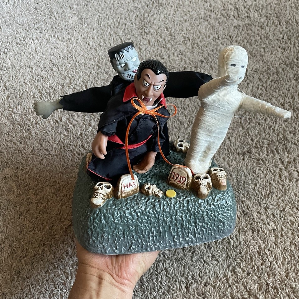 1997 GEMMY INDUSTRIES HALLOWEEN TRIO SINGING MONSTER MASH ANIMATED ...