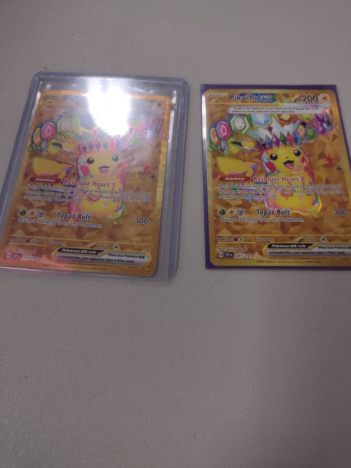 Surging Sparks Pikachu full art 247/191 Gold hyper + bonus cards 50 ...