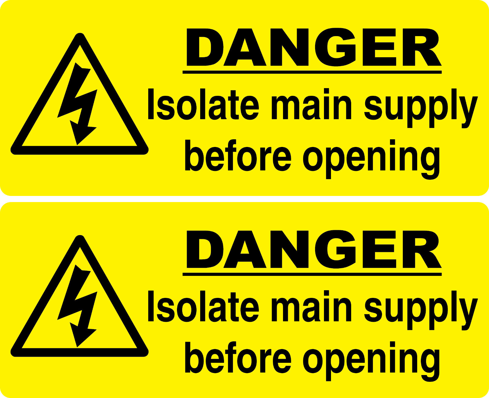 Electrical Warning Labels 230v 240v 400v 415v 440v Electric Shock, High ...