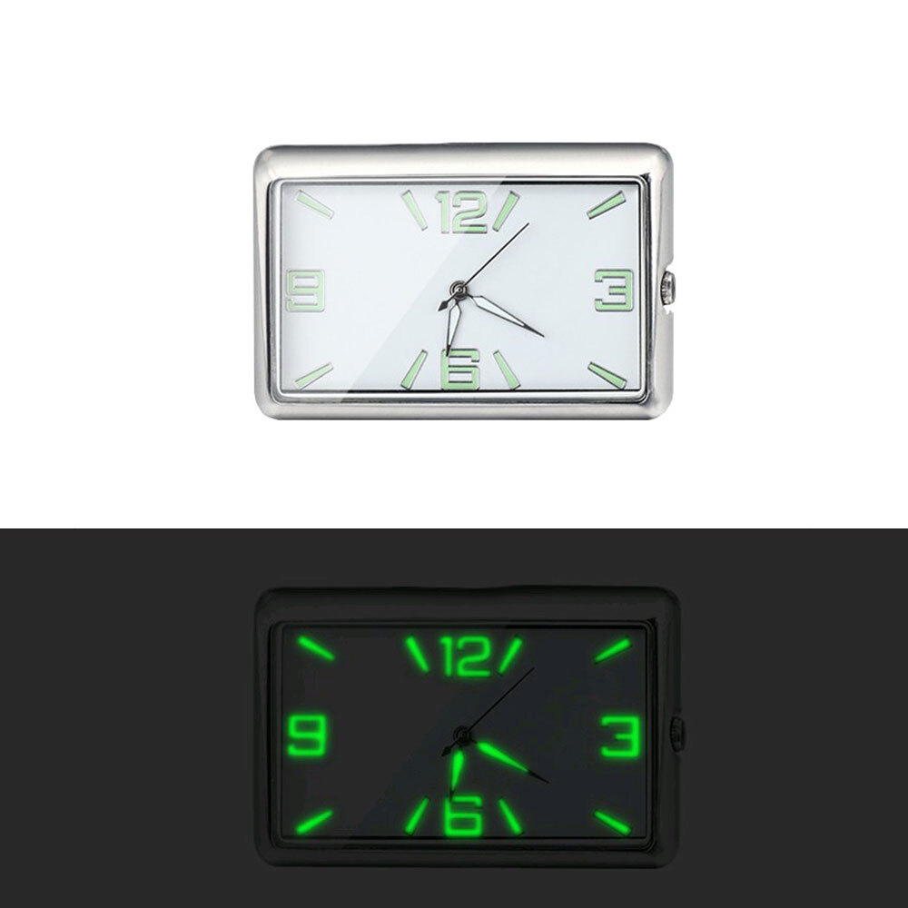 Mini Car Dashboard Clock Stick-On Watch Accessories For Boat Auto ...