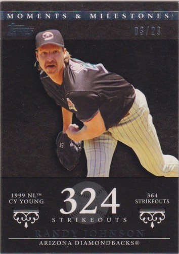 2007 Topps Moments & Milestones Randy Johnson Diamondbacks Yankees 324 ...