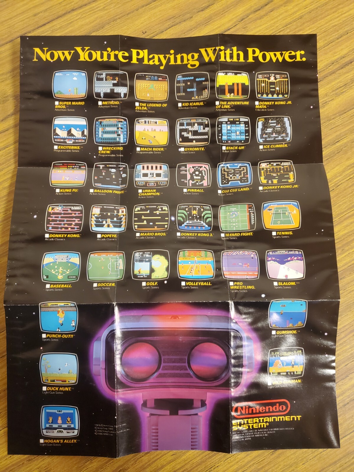 Nintendo NES black box poster insert 1987 R.O.B. | eBay