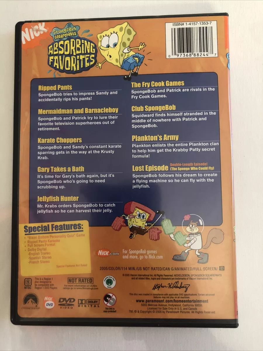 Spongebob Absorbing Favorites Vhs Spongebob Absorbing Favorites Vhs