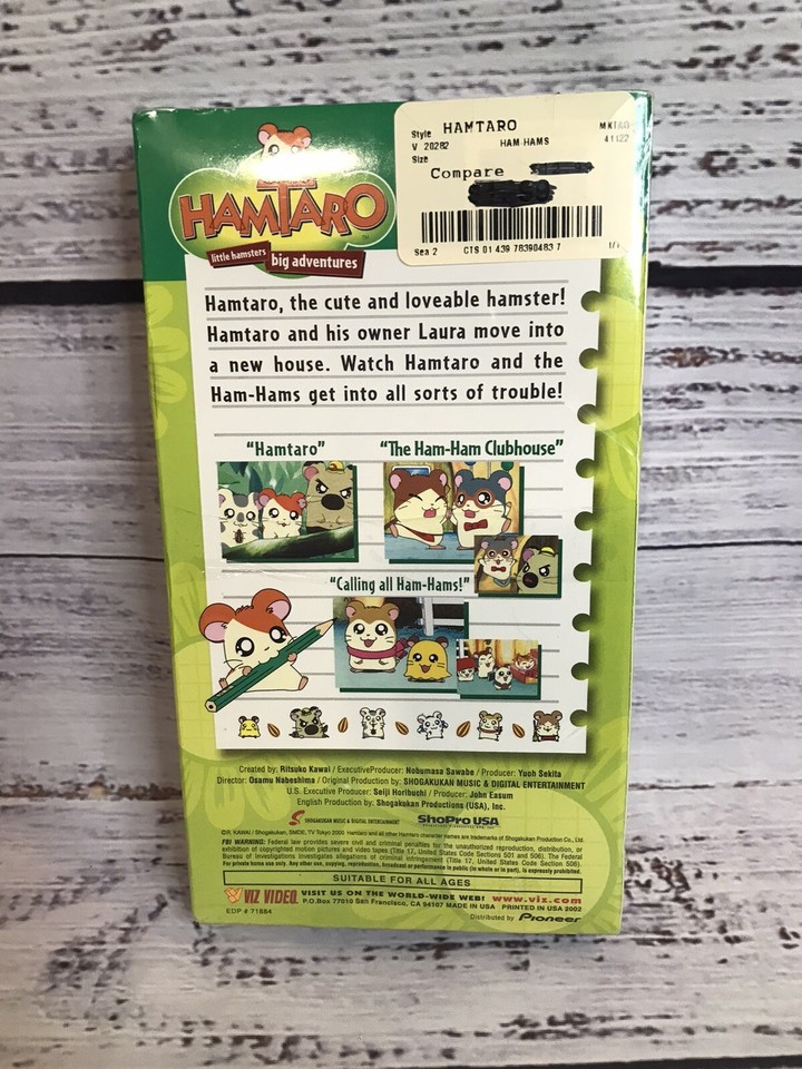 Hamtaro Little Hamsters Big Adventures Ham-Hams VZI VIDEO NEW SEALED ...