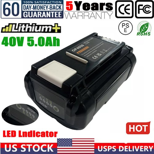 40V 5.0AH LI-ION BATTERY FOR RYOBI 40 VOLT OP4050 OP40602 OP40261 ...