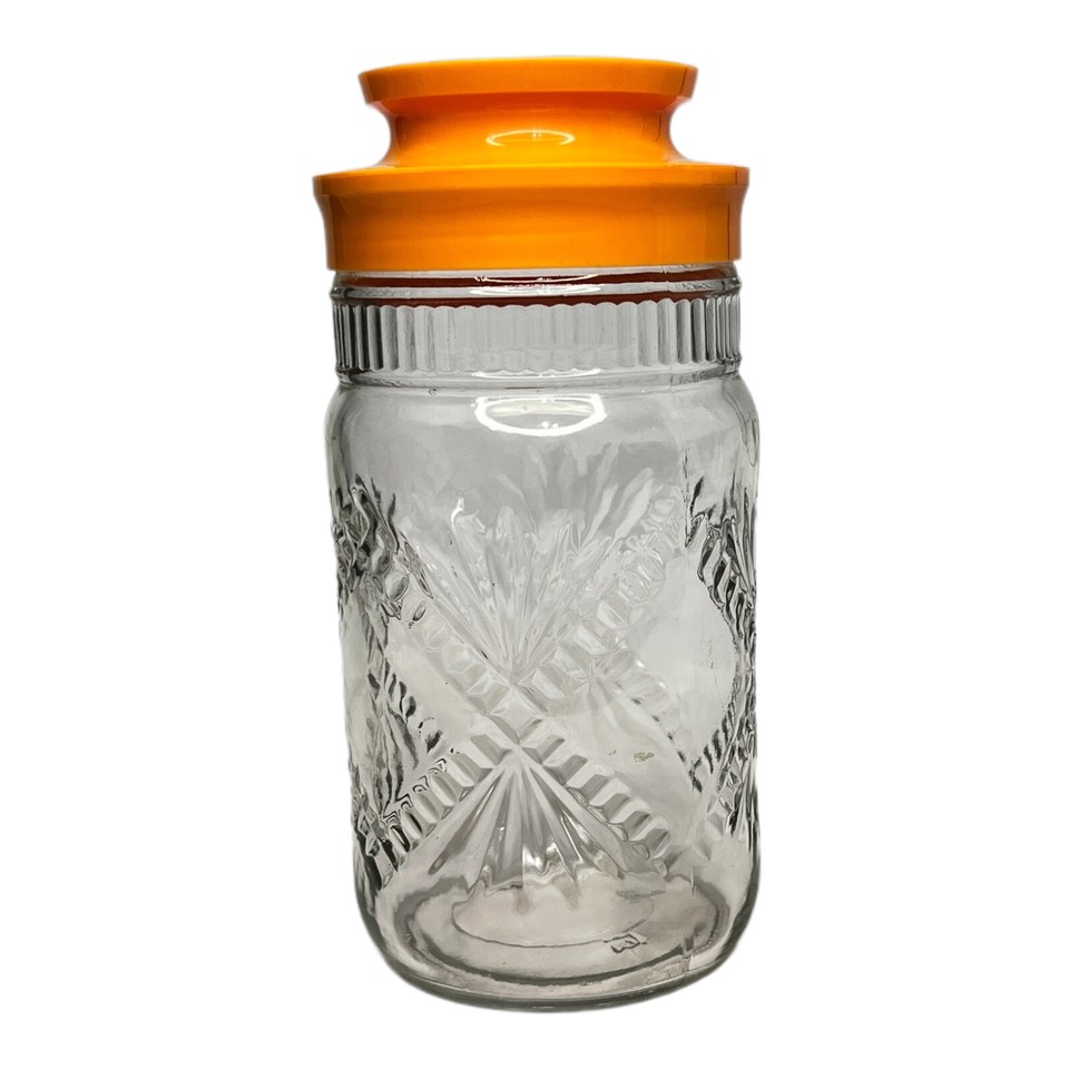 Vintage Glass Tang Jars With Plastic Lid - EUC - Choice - Anchor ...