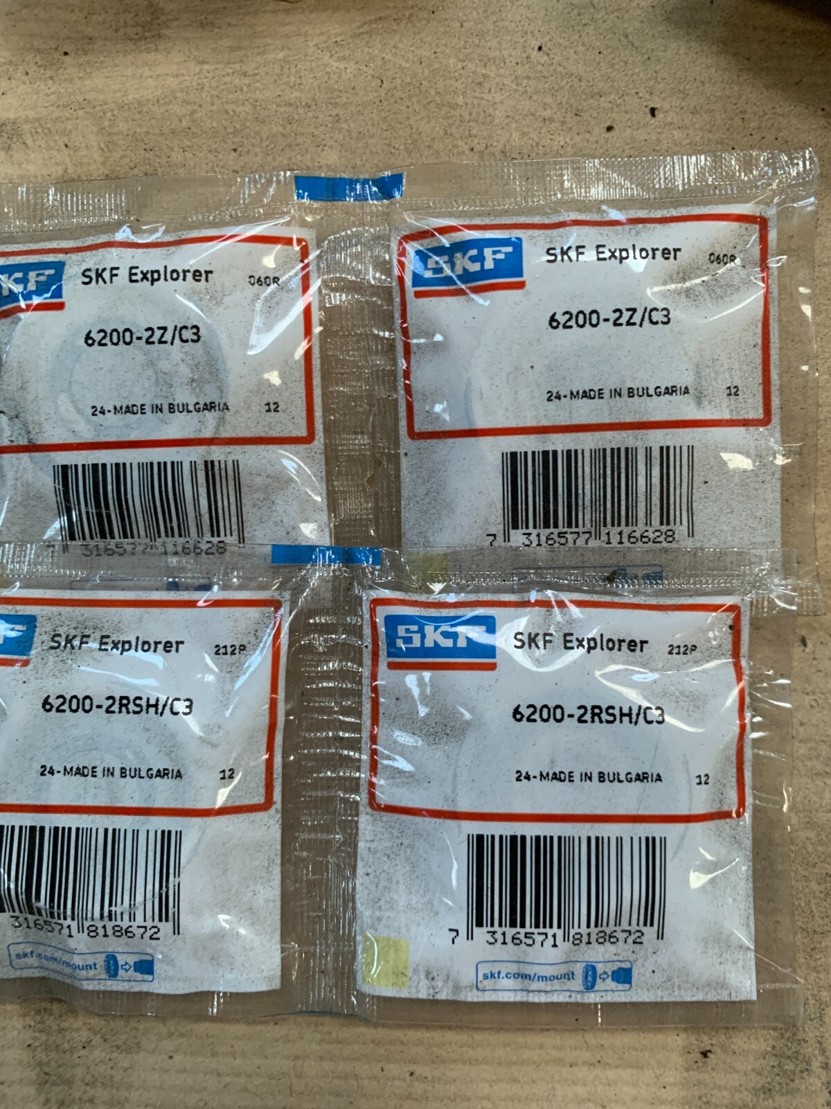 SKF 6200-2Z/C3, Deep Groove Ball Bearing with Shields, OD 30mm, ID 10mm ...