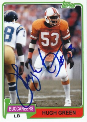 HUGH GREEN TAMPA BAY BUCCANEERS SIGNED 1981 STYLE CUSTOM CARD | eBay