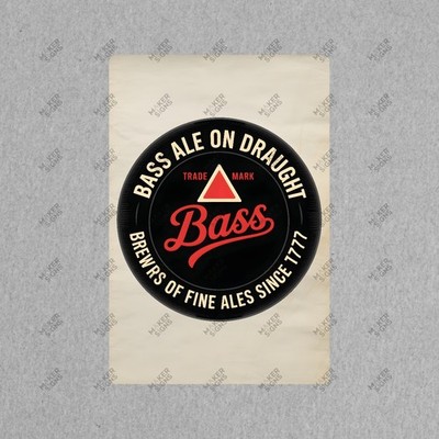 Vintage Bass Ale Metal Sign Brewery Advertising Decor Draft Beer Pub ...