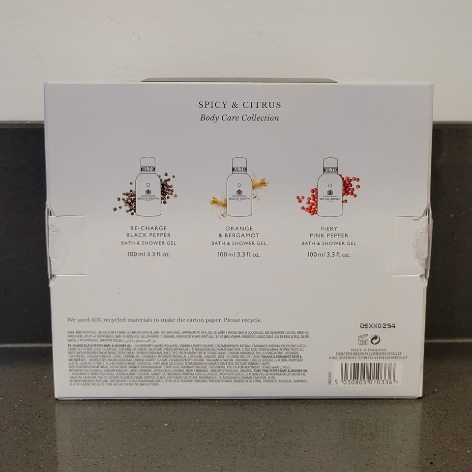 NEW Molton Brown Spicy & Citrus Bath & Shower Gel Gift Set - 3 × 100ml ...